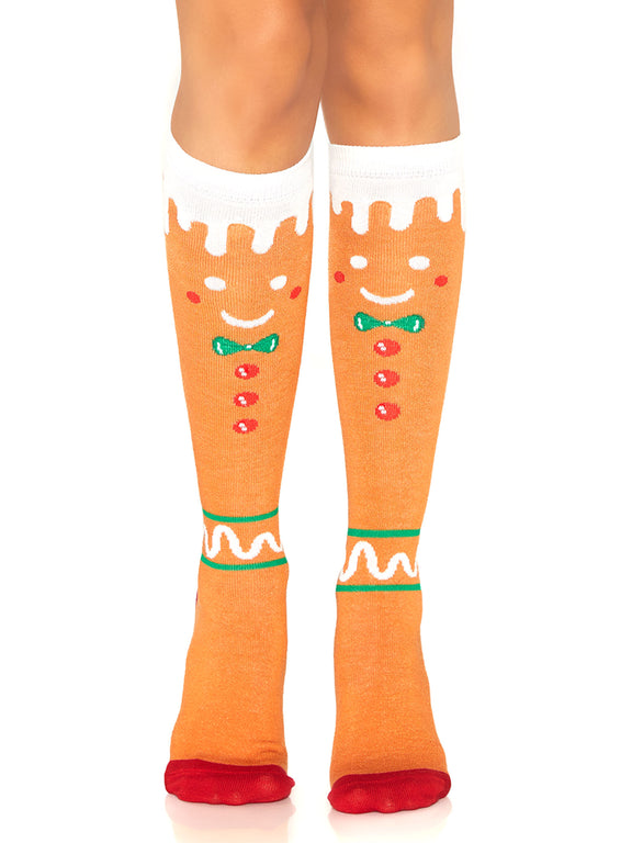Gingerbread Man Socks, Women's Socks, Hosiery | Leg Avenue